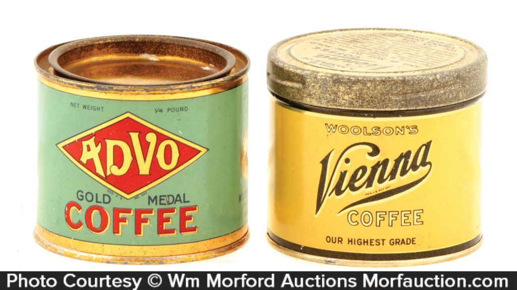 Antique Sample Coffee Tins • Antique Advertising