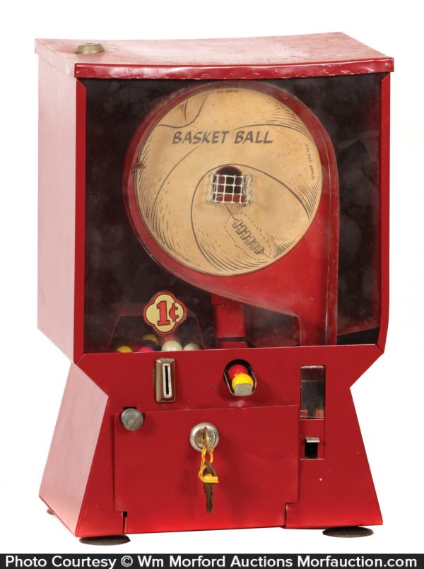 Basketball Gum Vending Machine • Antique Advertising