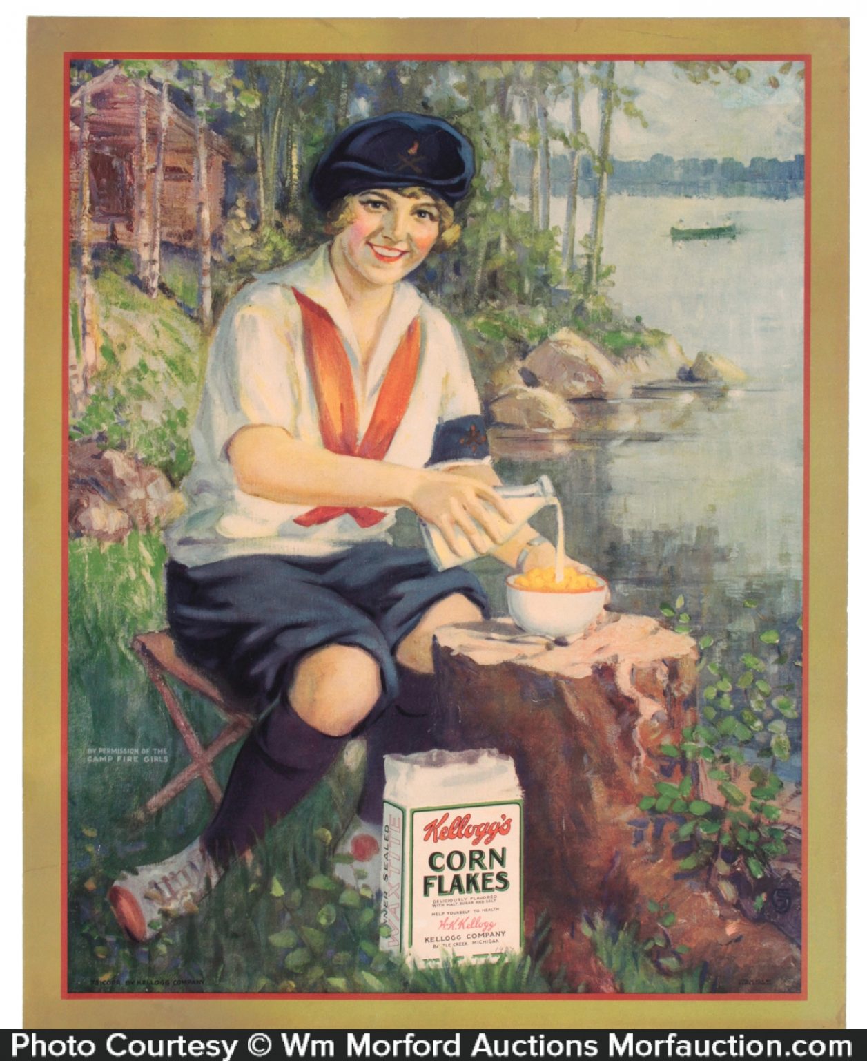 Kellogg's Corn Flakes Poster • Antique Advertising