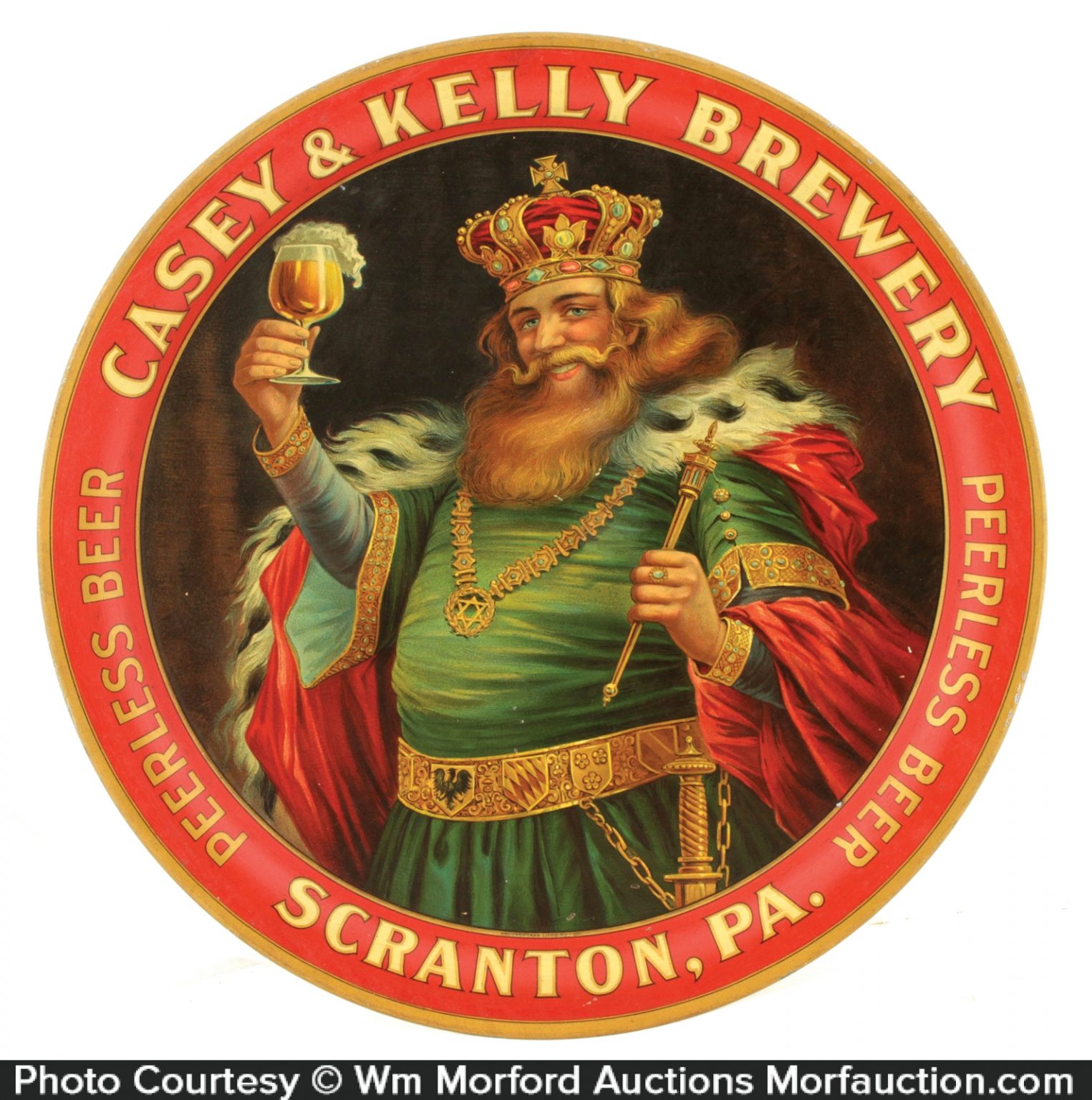 Casey & Kelly Brewery Tray • Antique Advertising
