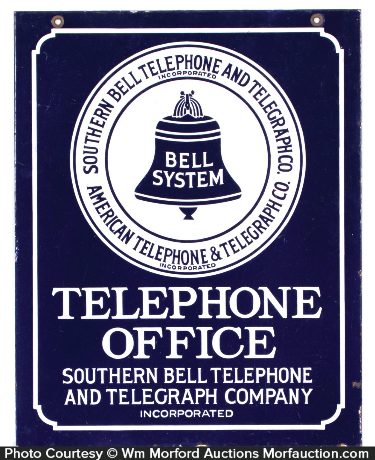 Bell System Telephone Office Porcelain Sign • Antique Advertising