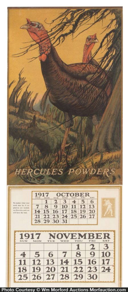 Hercules Powders Calendar • Antique Advertising