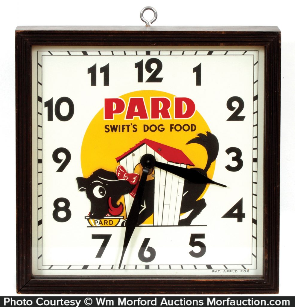 Pard Dog Food Clock • Antique Advertising