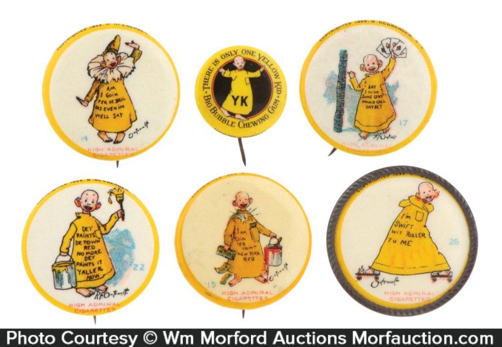 Yellow Kid Pins • Antique Advertising