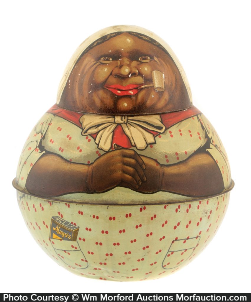 Mammy Roly Poly Mayo's Tobacco Tin • Antique Advertising