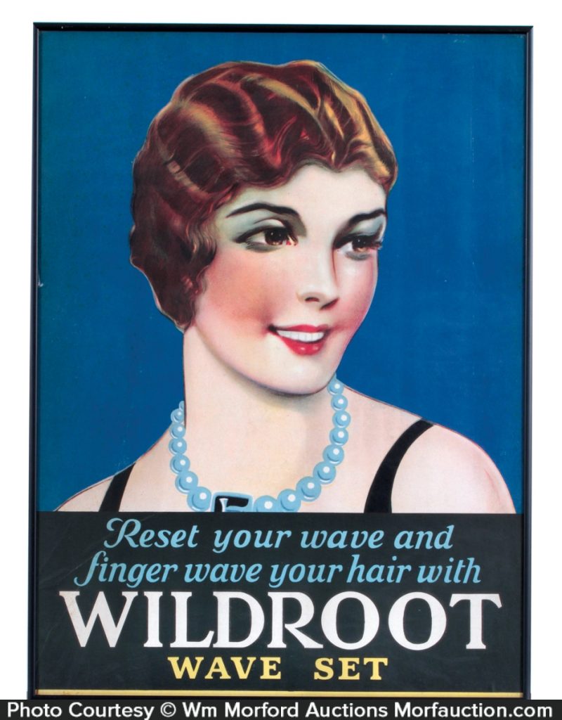 Wildroot Wave Set Sign • Antique Advertising