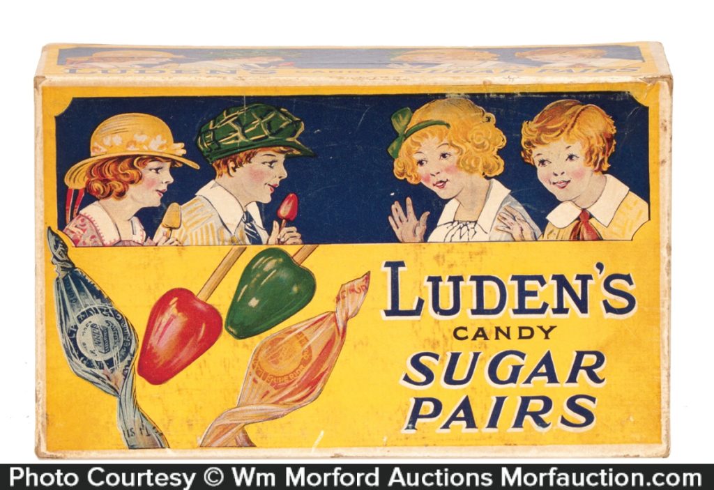 Luden's Candy Sugar Pairs Box • Antique Advertising
