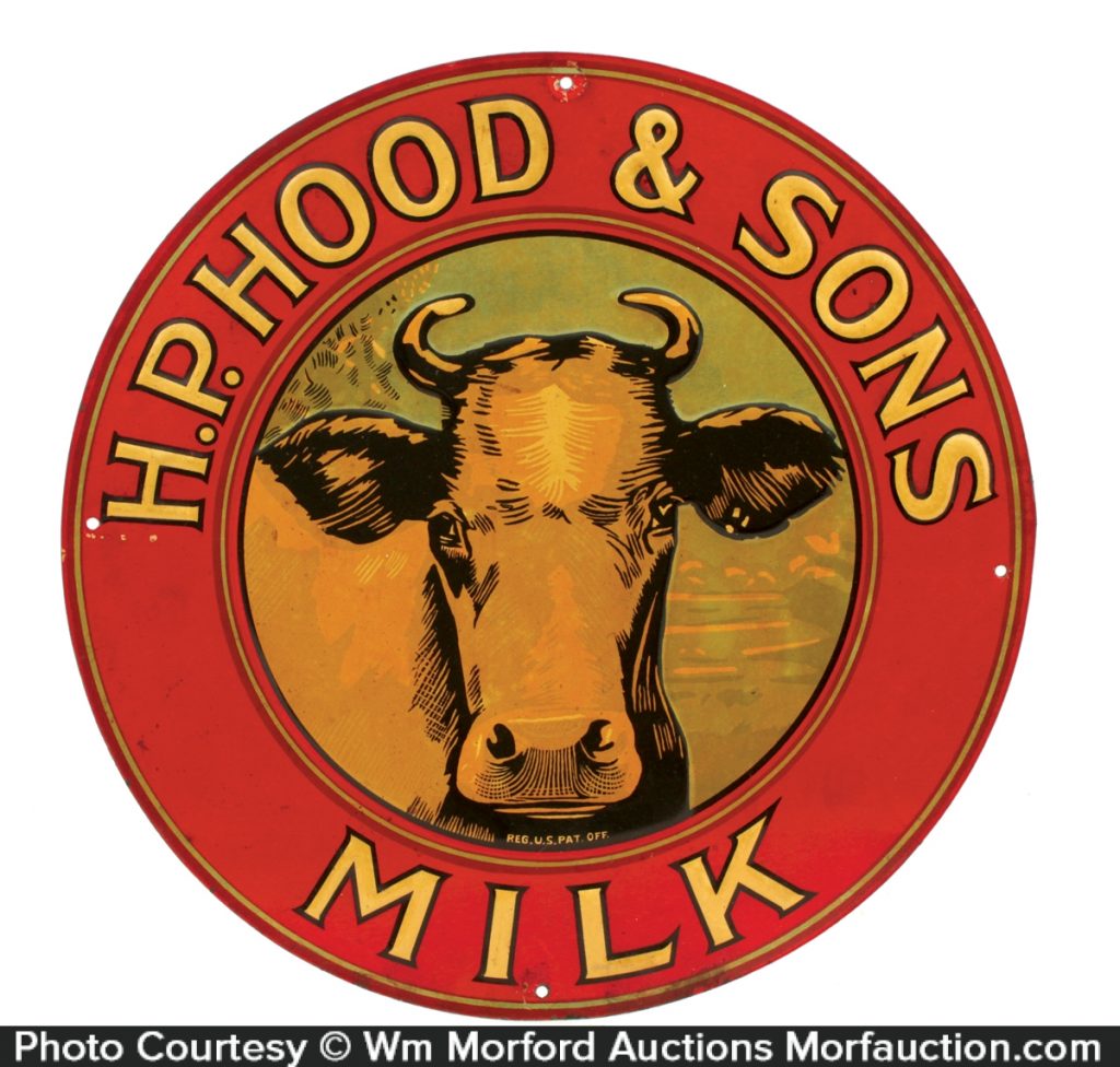 Hood & Sons Milk Sign • Antique Advertising