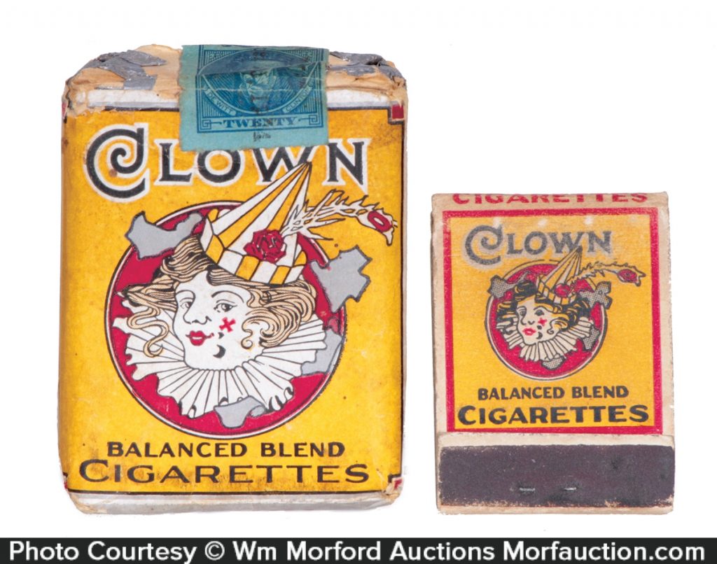 Clown Cigarettes Pack • Antique Advertising
