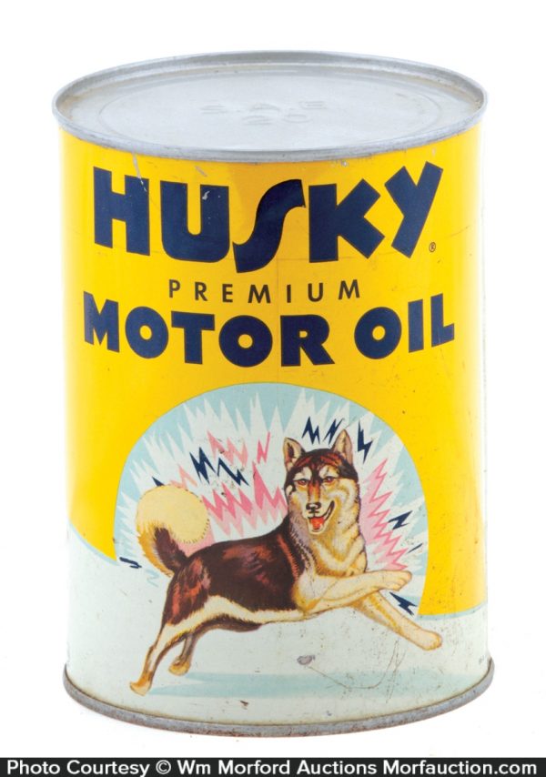 Husky Motor Oil Can • Antique Advertising