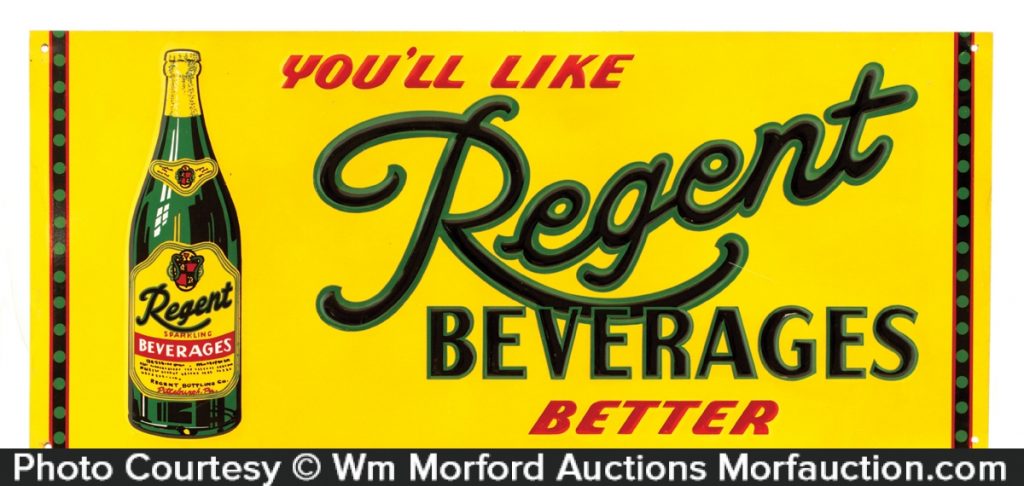 Regent Beverages Sign • Antique Advertising