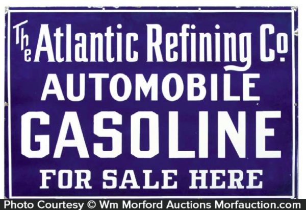 Atlantic Refining Gasoline Sign • Antique Advertising