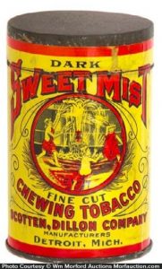 Sweet Mist Tobacco Tin • Antique Advertising