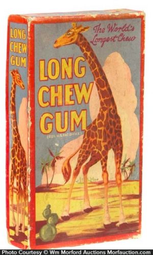 Long Chew Gum Box • Antique Advertising