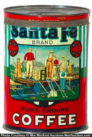 Santa Fe Coffee Can • Antique Advertising