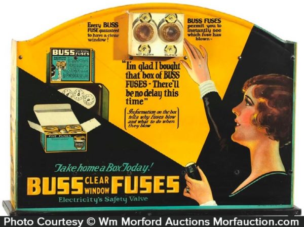 Buss Fuses Display • Antique Advertising
