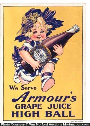 Armour's Grape Juice Sign • Antique Advertising