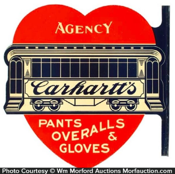 Carhartt's Overalls Sign • Antique Advertising
