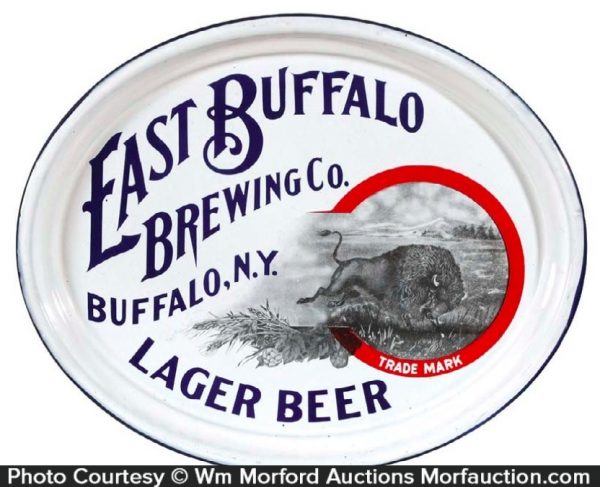 East Buffalo Brewing Beer Tray • Antique Advertising