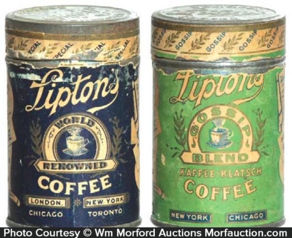 Lipton's Coffee Tin Samples • Antique Advertising