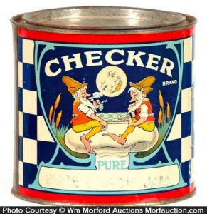 Checker Jam Tin • Antique Advertising