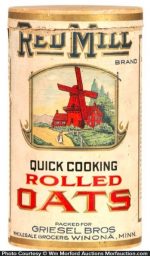 Red Mill Oats Box • Antique Advertising