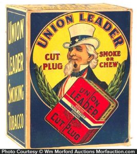 Union Leader Tobacco Display Box • Antique Advertising