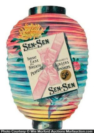Sen-Sen Breath Perfume Sign • Antique Advertising