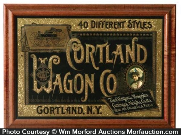 Cortland Wagon Sign • Antique Advertising