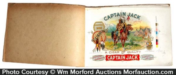 Captain Jack Cigar Labels Proof Book • Antique Advertising