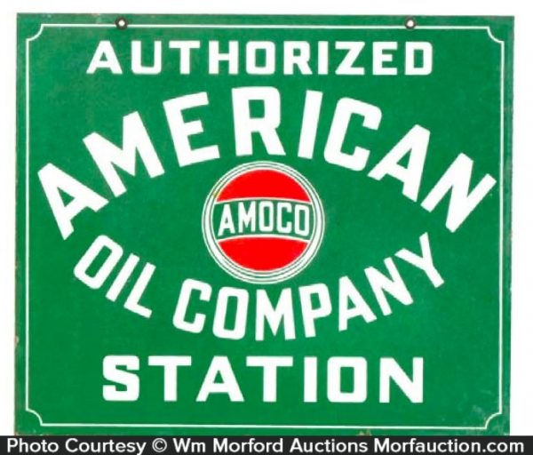 American Oil Co. Sign • Antique Advertising