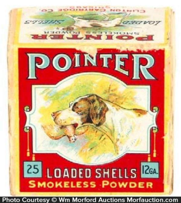 Pointer Shotgun Shells Box • Antique Advertising