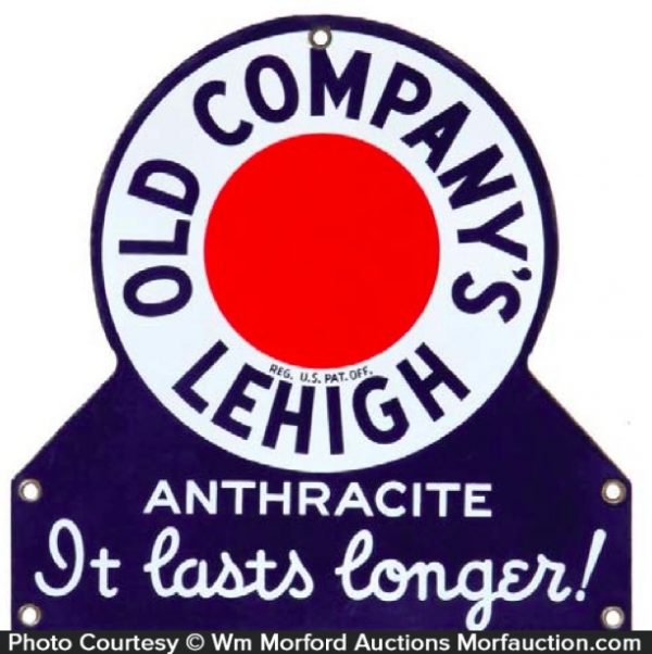 Old Company's Lehigh Coal Sign • Antique Advertising