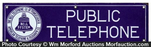 Pennsylvania Bell System Telephone Sign • Antique Advertising
