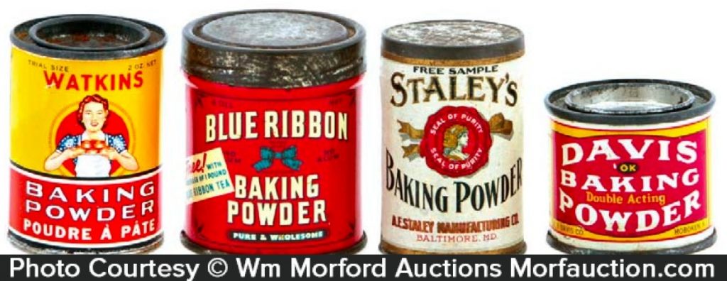 Baking Powder Sample Tins • Antique Advertising