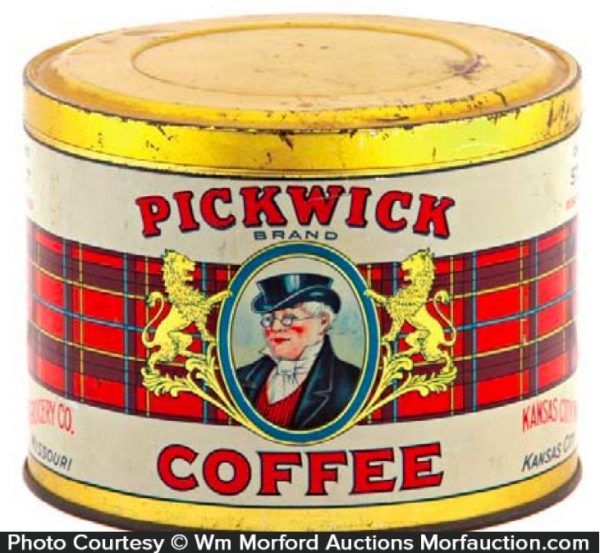 Pickwick Coffee Tin • Antique Advertising