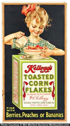 Kellogg's Corn Flakes Sign • Antique Advertising