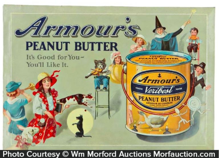 Armour's Peanut Butter Sign • Antique Advertising