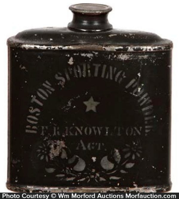 Boston Sporting Powder Tin • Antique Advertising