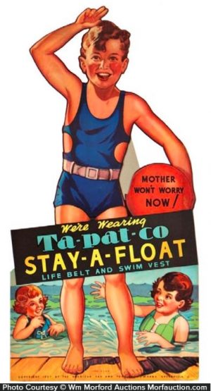 Stay A Float Window Sign • Antique Advertising