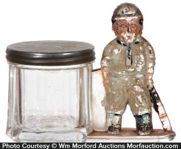 Baseball Player Candy Container • Antique Advertising