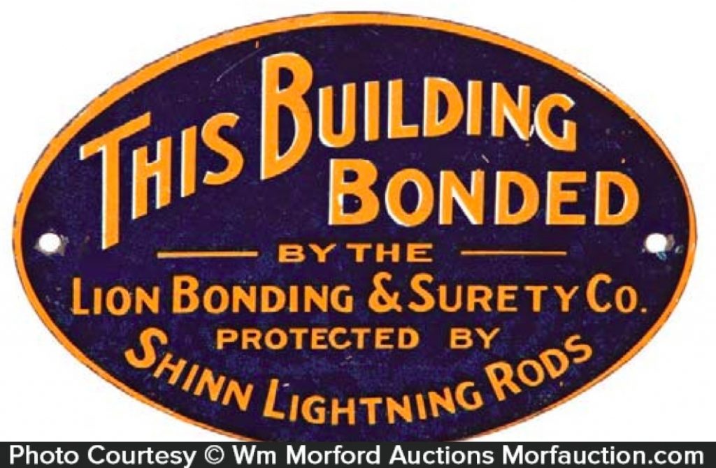 Shinn Lightning Rods Sign • Antique Advertising