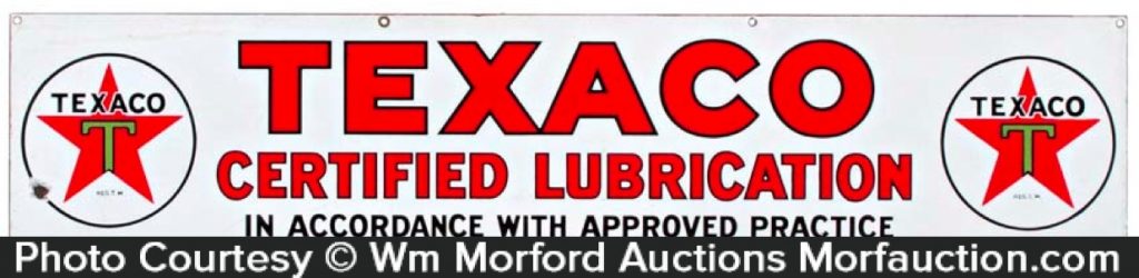 Texaco Lubrication Sign • Antique Advertising