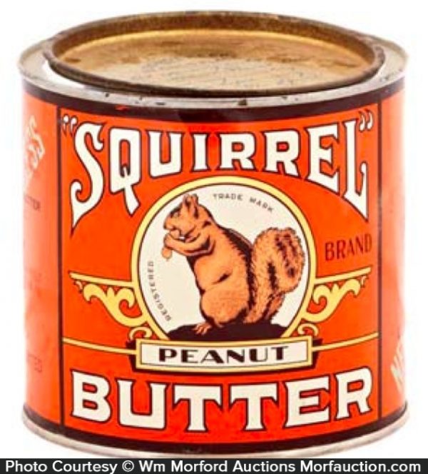 Squirrel Peanut Butter Tin • Antique Advertising