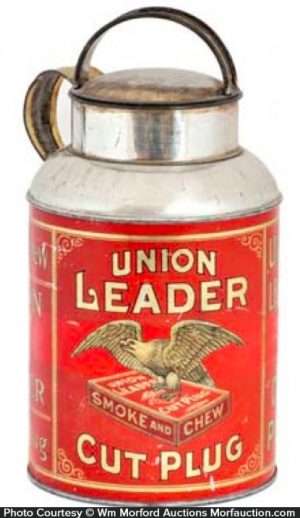 Union Leader Tobacco Can • Antique Advertising