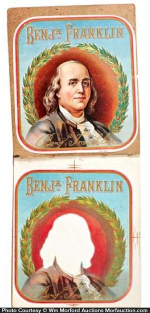 Ben Franklin Cigar Labels Book • Antique Advertising