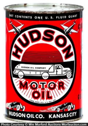 Hudson Oil Can • Antique Advertising