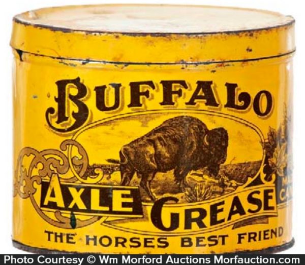 Buffalo Axle Grease Can • Antique Advertising