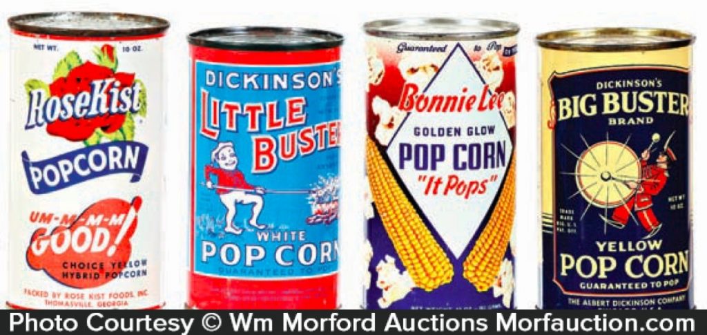 Vintage Pop Corn Tins • Antique Advertising
