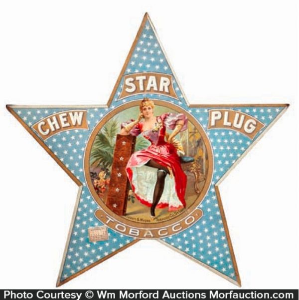 Star Plug Tobacco Sign • Antique Advertising